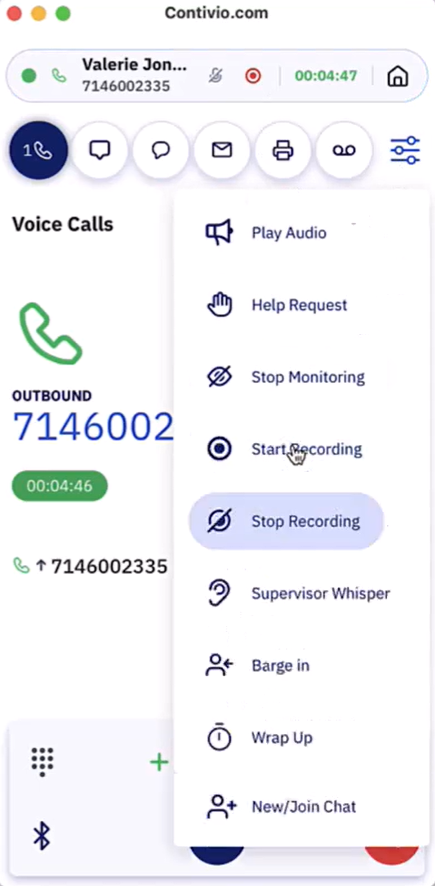 Start/Stop Call Recording